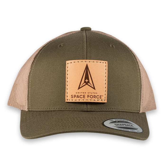 U.S. Space Force Trucker Hat- Officially Licensed Leather Patch Hat ...