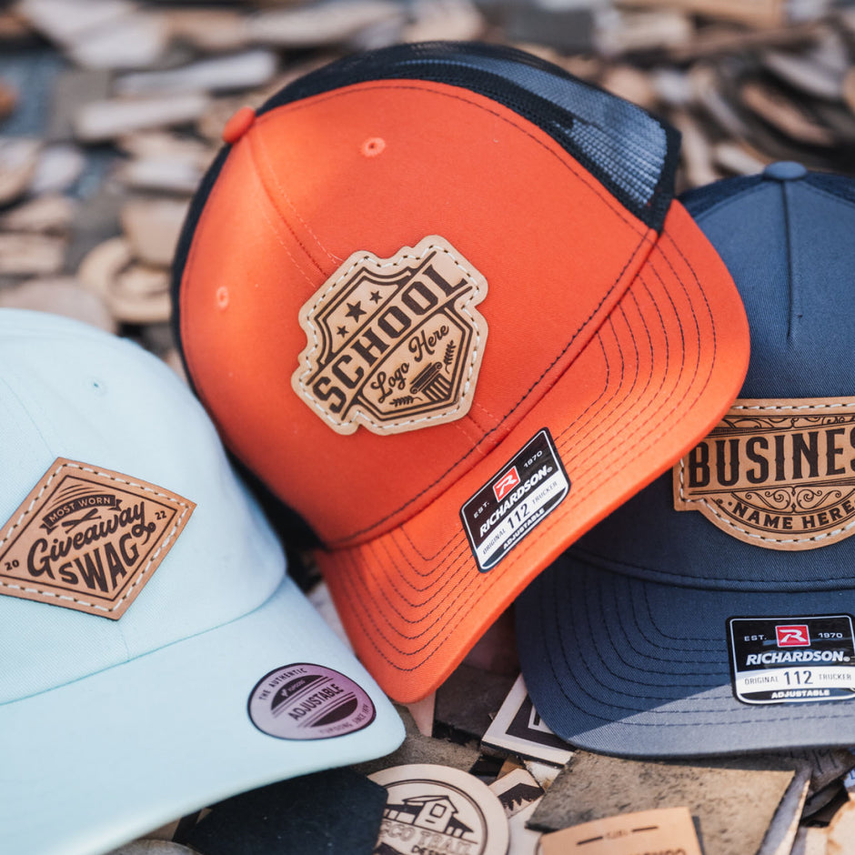 Authentic Leather Patch Hats